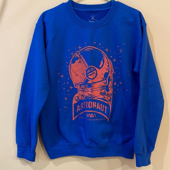 Shirts | Unisex Nasa Astronaut Royal Blue And Red Crewneck | Poshmark